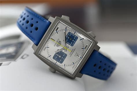 Готовимся к гонке с TAG Heuer Monaco Chronograph Racing Blue Calibre 11 ...