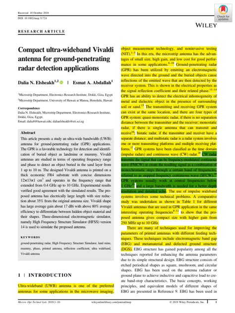 2 Compact Ultra Wideband Vivaldi Antenna For Ground Penetrating Radar