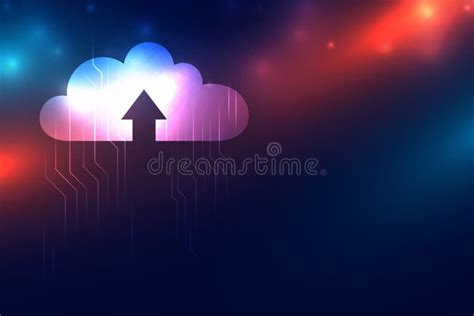 Futuristic Cloud Computing Tech Background For Data Visualization Stock Vector Illustration Of