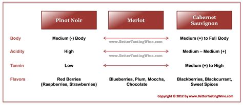 What Is The Difference Cabernet Sauvignon Vs Merlot Vs Pinot Noir