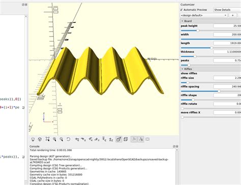 3d Part Design With Openscad 67 A Sluice Box Riffle Customizer