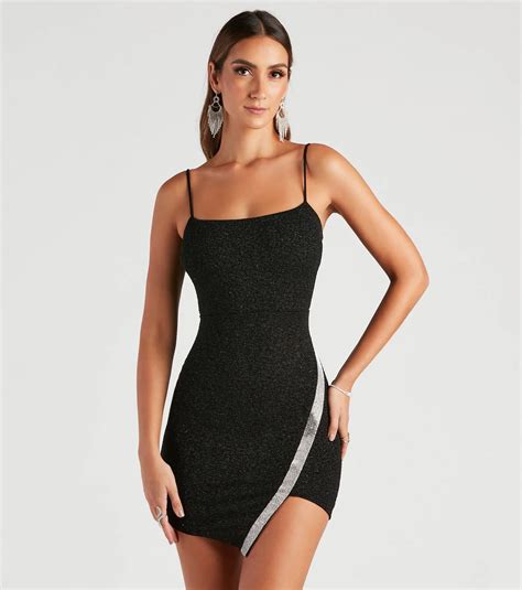 All Night Glamour Rhinestone Glitter Mini Dress And Windsor