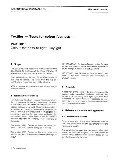 ISO B Textiles Tests For Colour Fastness Part B Colour Fastness To Light