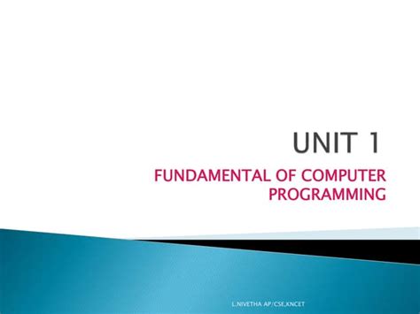 Unit 1 Ppt
