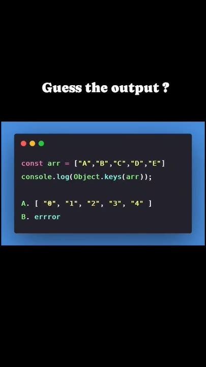Can You Guess The Output Test Your Javascript Skills 🚀💻 Coding