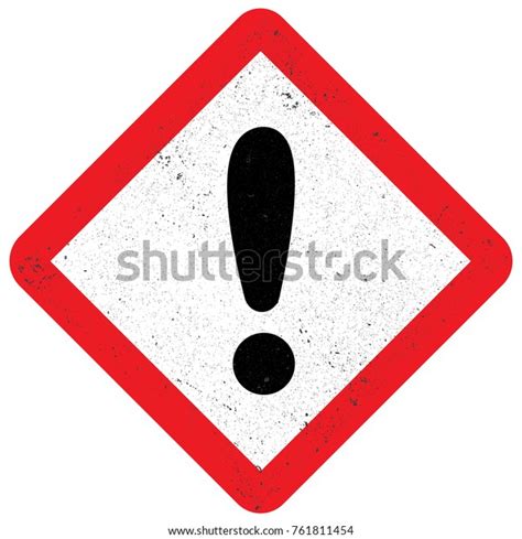 Warning Sign Exclamation Mark Red Square Stock Vector Royalty Free
