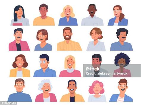 비즈니스 아바타 다양한 연령과 국적의 남성과 여성의 초상화 세트 경영자에 대한 스톡 벡터 아트 및 기타 이미지 경영자 남자 남자 사업가 Istock