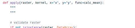 add focal apply function docstring · issue 282 · makepath xarray