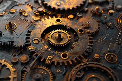 Premium Photo Technological Ecosystem With Gear And Cogs Ai Generated