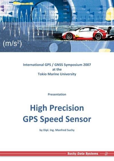 high precision gps speed sensor suchy data systems gmbh