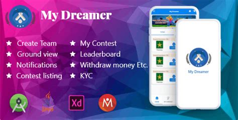 My Dreamer Fantasy App Ui With Android Code