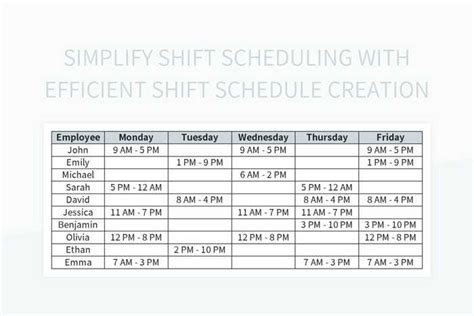 Streamline Shift Scheduling With Effective Schedule Management Excel | Template Free Download ...