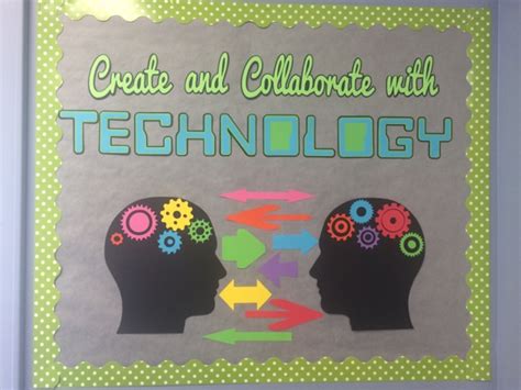 A Techy Teacher With A Cricut Computer Lab Bulletin Board Create And Collaborate
