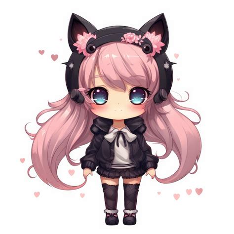 Premium Photo Full Body Image Of A Girl Wearing A Cat Ear Headband