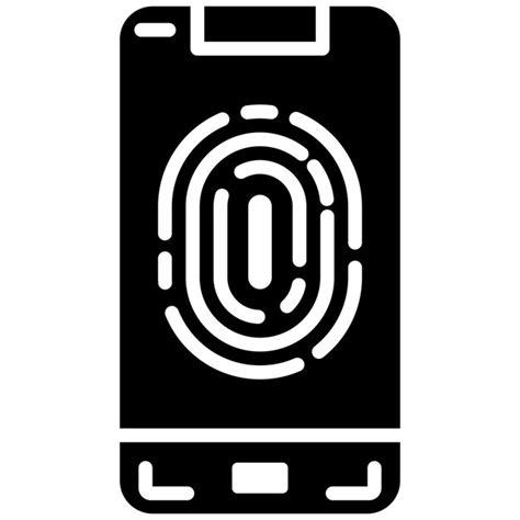 Premium Vector Mobile Fingerprint Vector Illustration Style