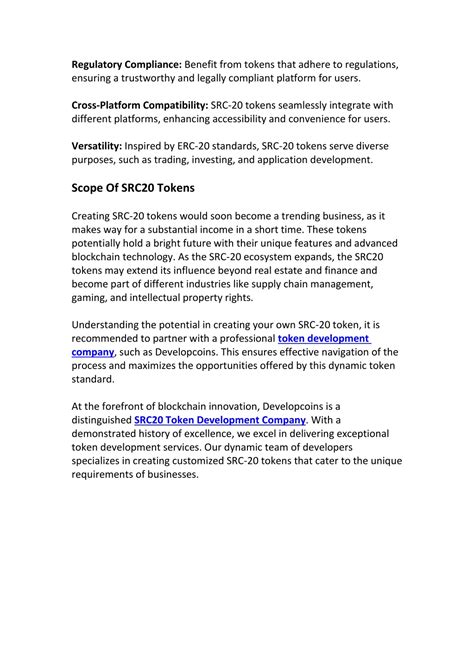 ppt benefits of src20 tokens powerpoint presentation free download