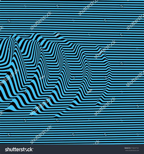Waveform Background Dynamic Visual Effect Surface Stock Vector Royalty