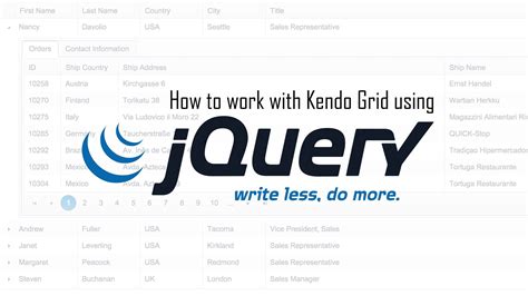 How To Work With Kendo Grid Using Jquery Jquery Grid Kendo