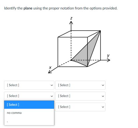 Solved Identify The Plane Using The Proper Notation From The