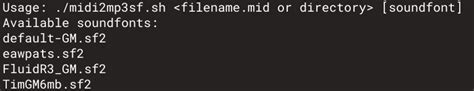 Github Kingbonjmidi Sf2 Mp3 Converter This Is A Simple Bash Script
