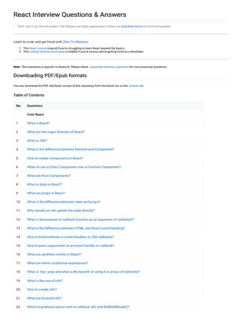React Interview Sudheer Pdf Java Script Software