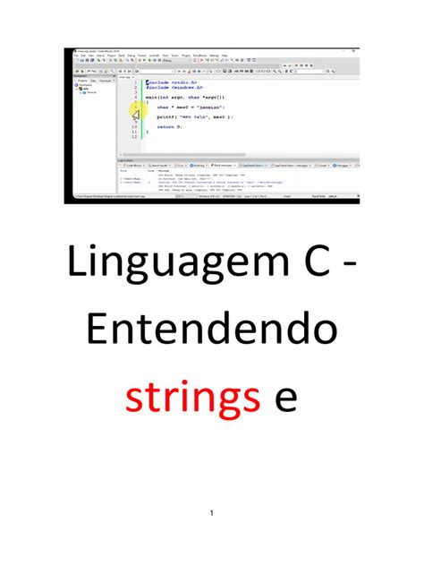 Linguagem C Entendendo Strings E Arrays Pdf