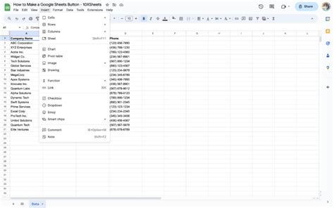 How To Make A Google Sheets Button Step By Step Guide 10XSheets