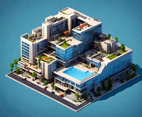 Premium Photo Isometric 3d View Of Building
