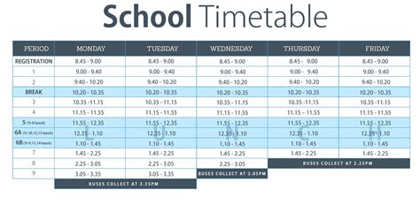 School Timetable Belfast Model School For Girls
