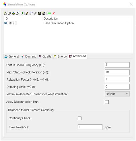 Help Simulation Options Autodesk