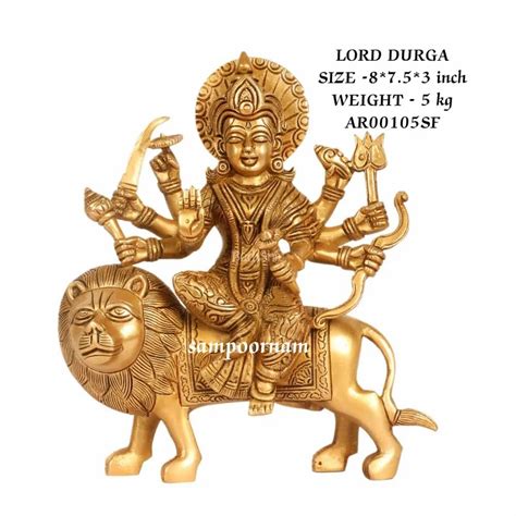 Brass Durga Statue At Rs 900kg Aligarh Id 2849822314130