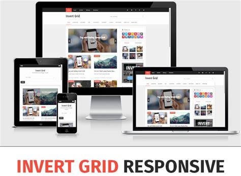 Invert Grid Responsive Blogger Template