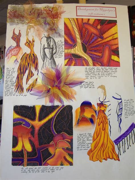 Illustration Fashion Design Advanced Higher Art Sketchbook Layout