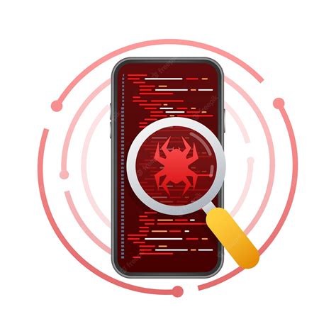 Premium Vector Virus Detected On Smartphone Malware Viruses Attack Warning Vector Stock