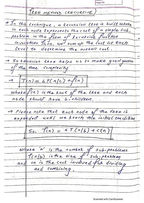 Topic 4 Recursive Tree Method Algorithms Design Studocu