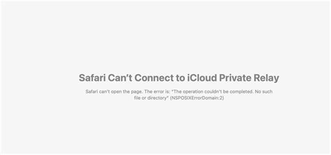 Safari Cant Connect Private Relay Rmac