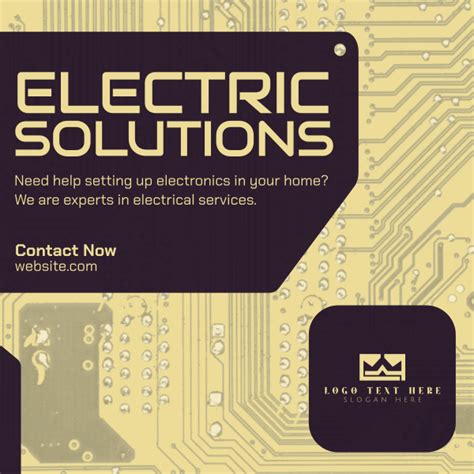 Electric Circuit Instagram Post Brandcrowd Instagram Post Maker