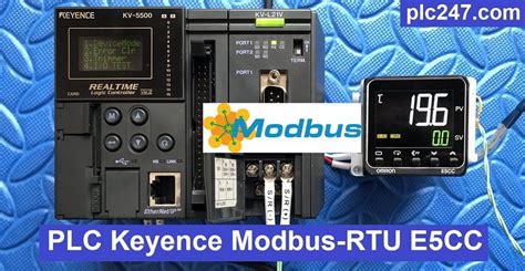 Tutorial PLC Keyence E5CC Omron Modbus RTU Via RS485 Plc247 Com