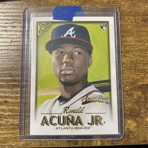 Ronald Acuna Jr Mint Braves Gold Rookie Card 140 1st Rc Sp 2018 Topps