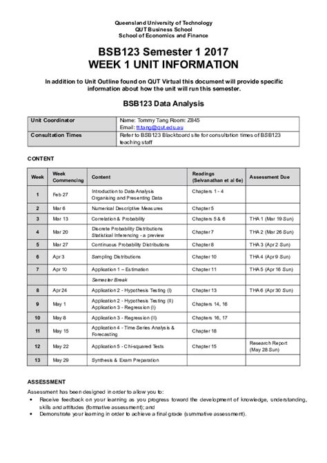 Bsb123 Data Analysis Consultation Times Refer To Bsb123 Blackboard Site
