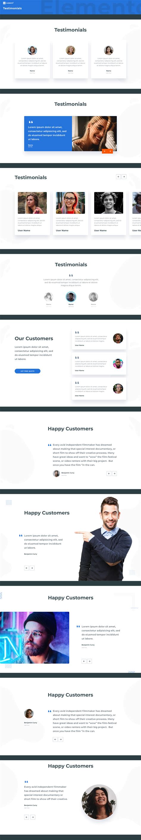 Elemento Ui Kit Components Library For Web By Yoyolabs Themeforest