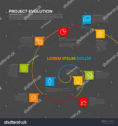 Project Evolution Timeline Template Spiral Model Stock Vector Royalty Free 1331976818