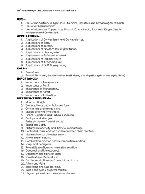 10th Science Important Questions And Answers Pdf Endocrine System