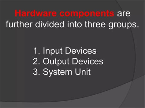 Computer Hardware Presentation Pptx