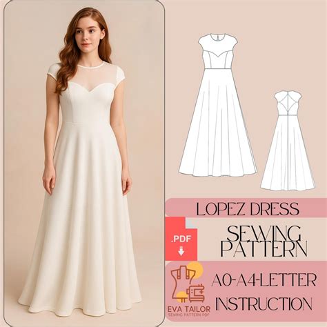Bridal Maxi Dress Sewing Pattern Elegant Evening Gown Pdf Pattern Etsy