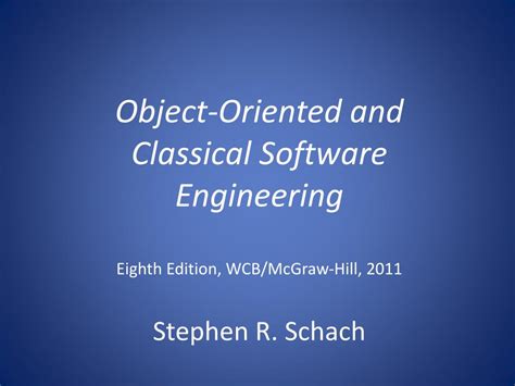 PPT Object Oriented And Classical Software Engineering Eighth Edition WCB McGraw Hill