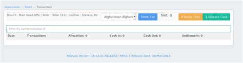 teller cashier management view transactions · issue 760 · openmf web