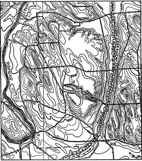 Drumlin Topographic Map