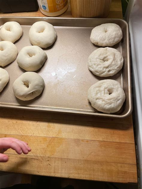 Why Are My Bagels Wrinkly After Boiling Boiled Is On The Right And Pre