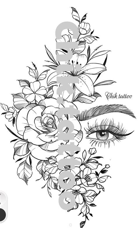 Girl Face Drawing Tattoo